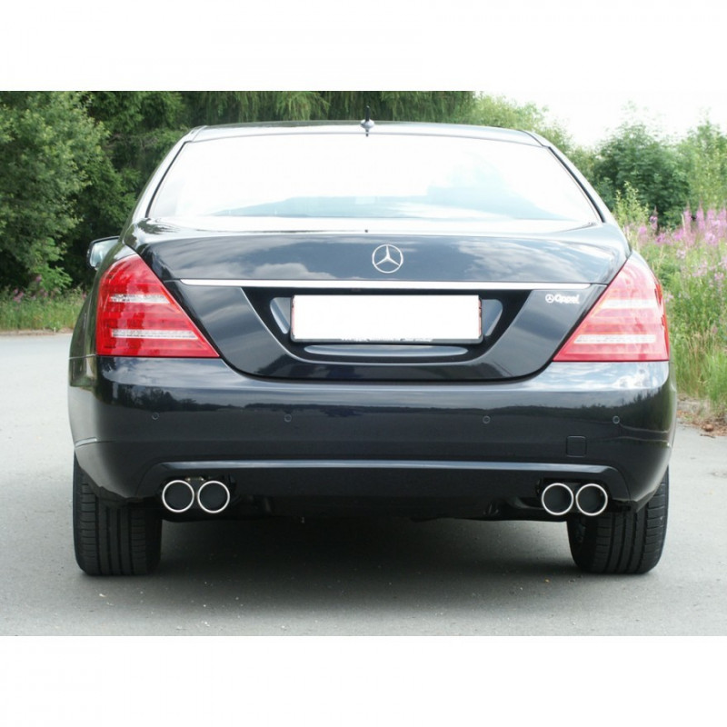 Silent rear duplex stainless steel 2x90mm type 12 for MERCEDES CLASSE S ...