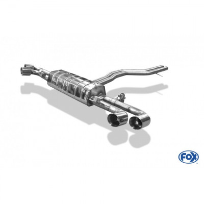 Silent stainless steel rear 2x115x85mm type 28 (sidepipe) for FORD ...