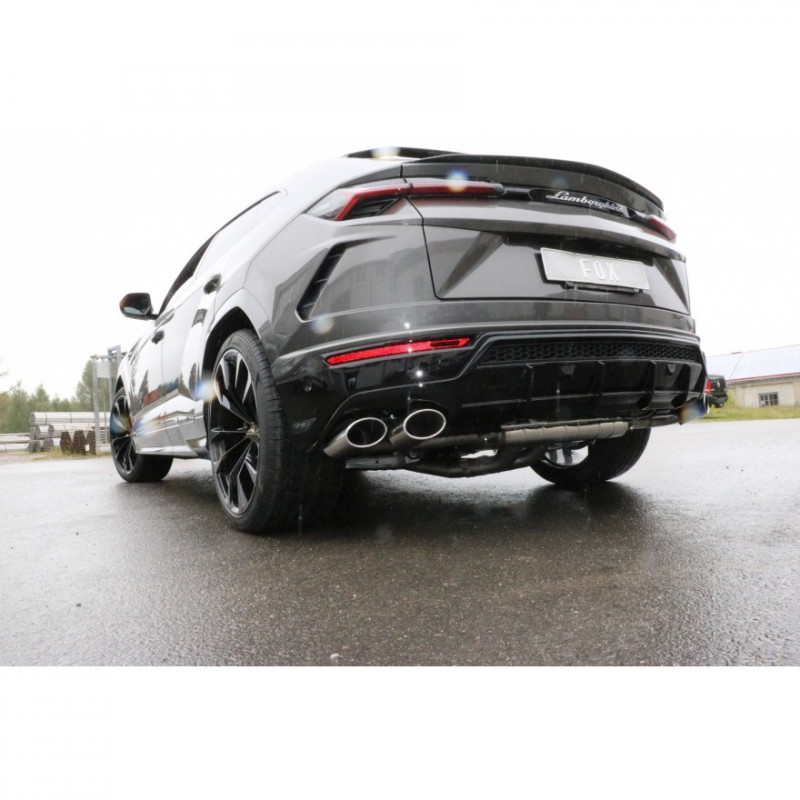 Silent stainless steel rear 2x115x85mm type 28 (sidepipe) for FORD ...