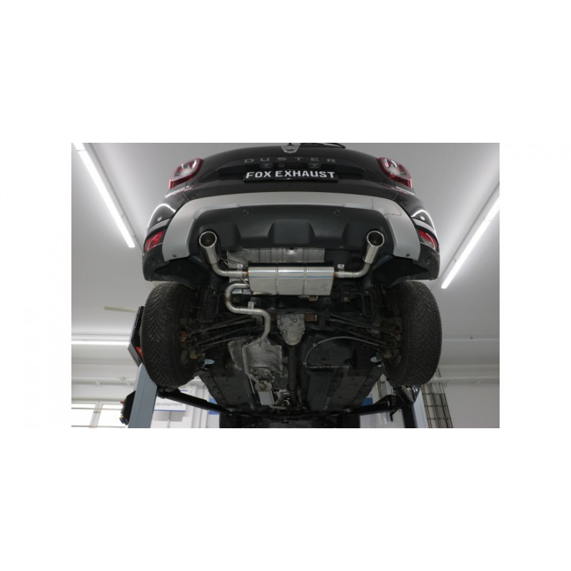 Silent rear duplex stainless steel 1x90mm type 16 for DACIA DUSTER 4x4 ...