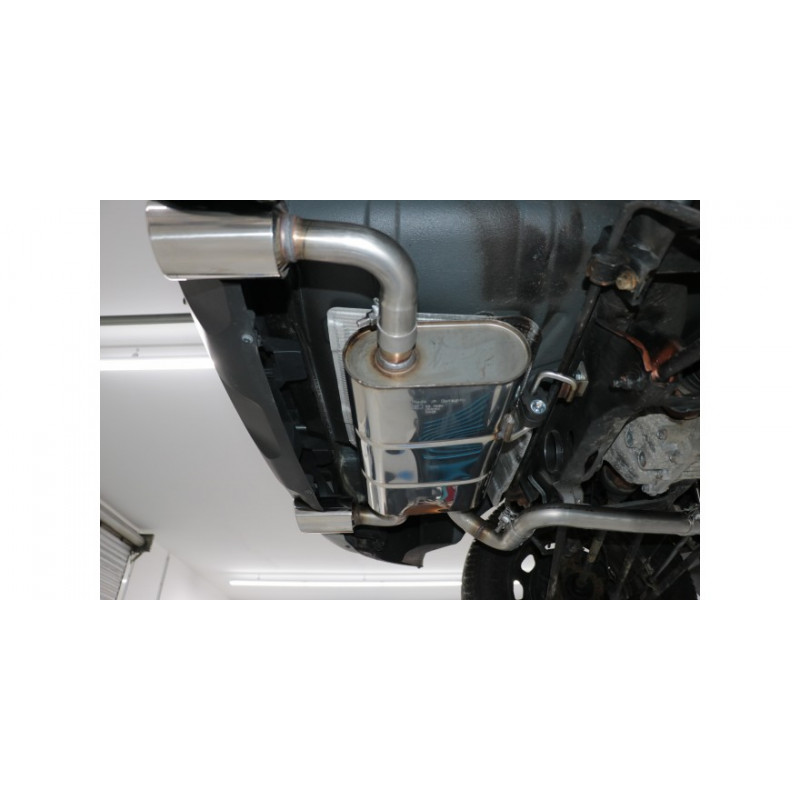 Silent rear duplex stainless steel 1x90mm type 16 for DACIA DUSTER 4x4 ...