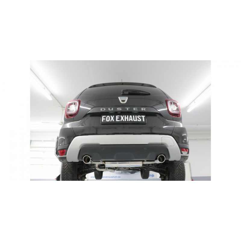 Silent rear duplex stainless steel 1x90mm type 16 for DACIA DUSTER 4x4 ...