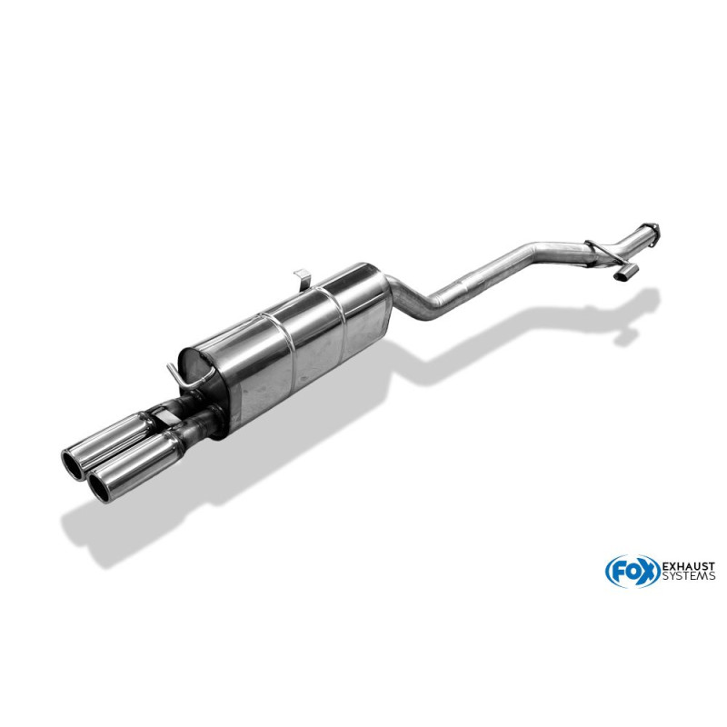Silencieux arrière sport inox 2x63mm type 12 pour BMW 525E TYPE E28 ...